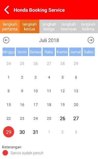 Prosedur booking service motor dengan aplikasi OHC | sekedar coretan