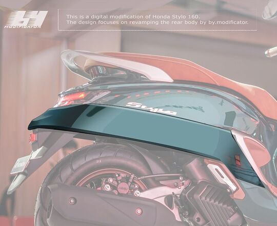 Modifikasi digital Honda New Stylo 160, gampang banget ubah proporsi ...